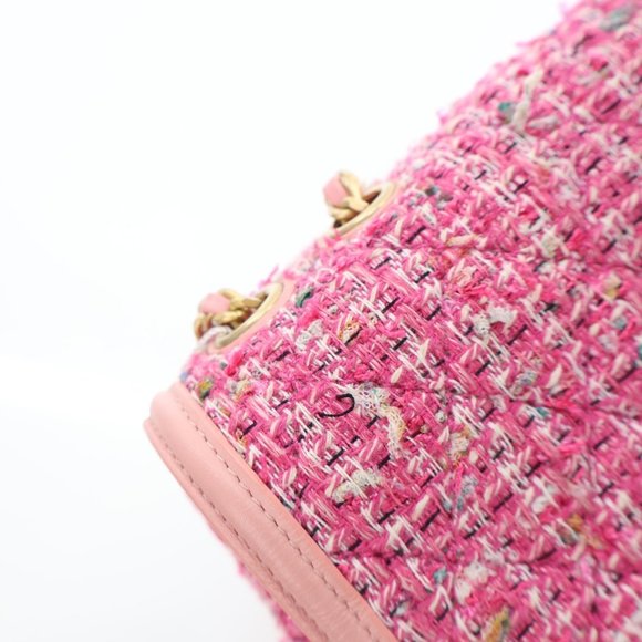 CHANEL | Bags | Chanel Medium Pink Tweed Cc Filigree Flap | Poshmark